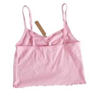 SKIMS | Tops | Skims Pointelle Logo Cami Tank Top Shirt Bubblegum Pink ...